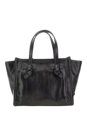 MARCELLA CLUB Miss Marcella Eel-print Tote Bag - Black