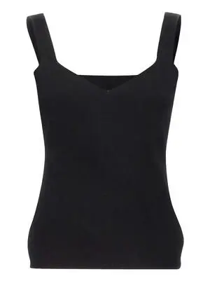 KAOS V-neck Knitted Top - Black