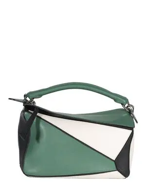 Loewe Loewe Multicolor Calfskin Medium Puzzle Bag Green