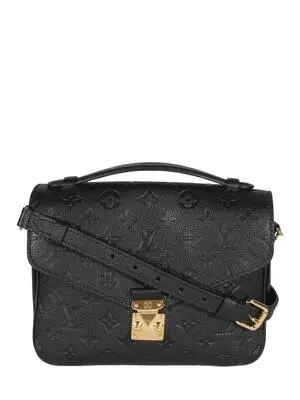 LOUIS VUITTON Monogram Empreinte Pochette Metis Shoulder Bag - Black