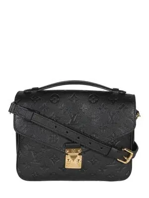 LOUIS VUITTON Monogram Empreinte Pochette Metis Shoulder Bag - Black