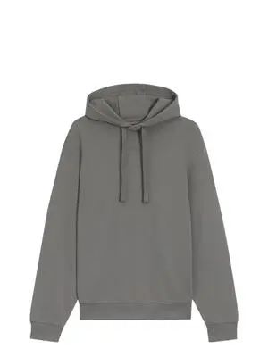Hugo Boss Cotton-terry Hoodie With Logo Print - Dark Gray