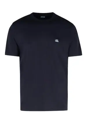 C.P. COMPANY Logo Patch Crewneck T-shirt - Blue