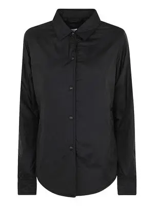 Aspesi Aspesi Logo Long Sleeve Overshirt Black