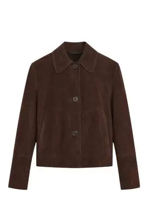 ARMA Aemy Cropped Button-up Jacket - Muddy Brown