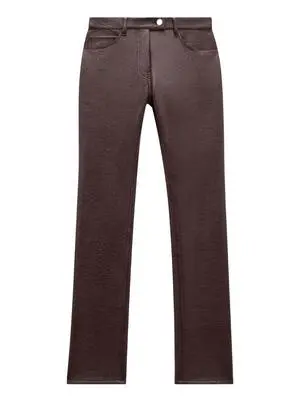 COURREGES 5-pocket Vinyl Effect Pants - Black