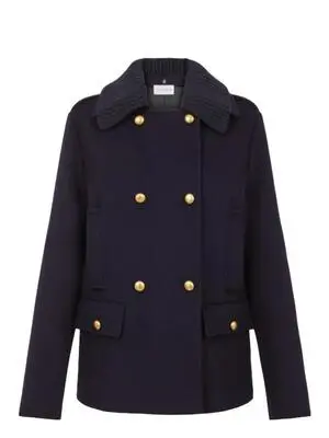 P.A.R.O.S.H P.A.R.O.S.H. Double-Breasted Peacoat With Gold Buttons