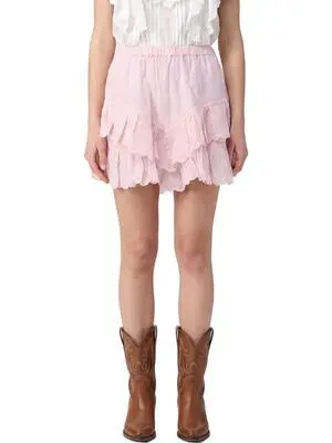 Isabel Marant Étoile Ruffled Embroidered Shorts - Pink