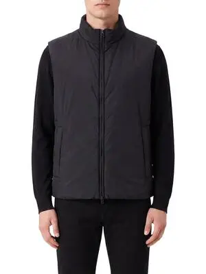 Herno Herno High Neck Water-Repellent Padded Gilet In Recycled Nylon Black