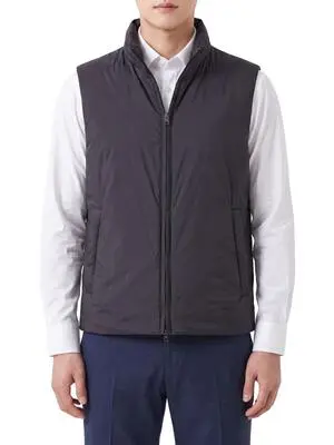 Herno Herno High Neck Water-Repellent Padded Gilet In Recycled Nylon Blue