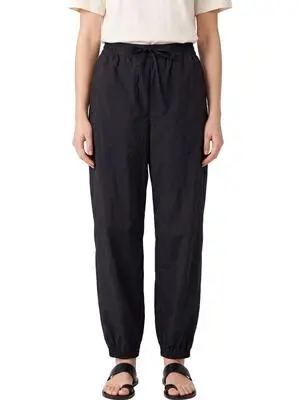 RÓHE Rohe Black Textured Drawstring Trousers