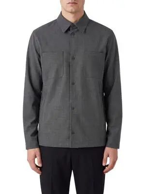 Herno Textured Jacket With Classic Collar - Grey