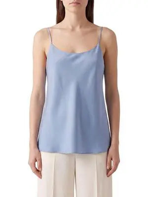 Herno Slim Fit Satin Camisole - Blue