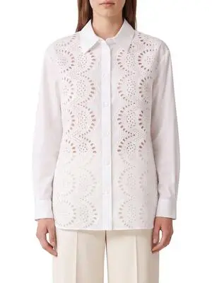 PAROSH Embroidered Shirt - White