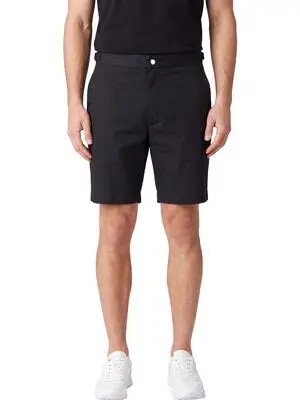 Frescobol Carioca Chino Shorts In Technical Fabric With Slant Pockets - Black