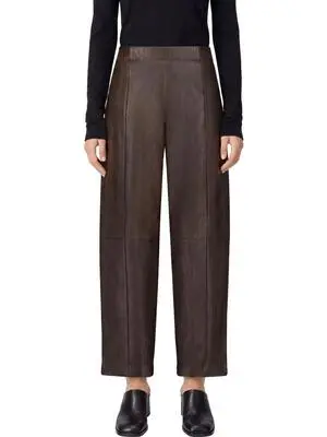 Stouls Tailored Leather Trousers - Grey