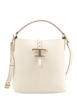TOD'S Monogram Detail Shoulder Bag - Yellow