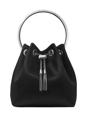JIMMY CHOO Bucket Bag With Chain Detail - Black