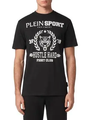 PLEIN SPORT Contrasting Graphic Print Cotton T-shirt - White 1