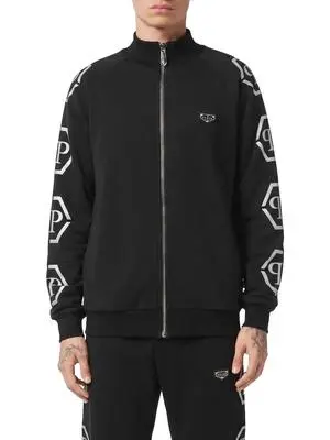 Philipp Plein Track Jacket With Logo Detail - Black