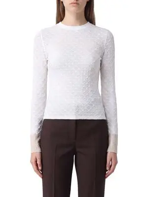 LANVIN Lanvin Long-Sleeved Knit Top In Wool And Mohair With High Neck White