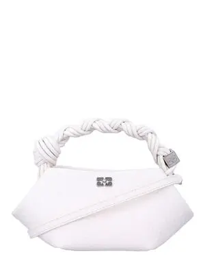 GANNI Twisted Handle Handbag - White