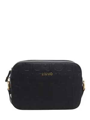 Liu Jo Embossed Logo Shoulder Bag - Black
