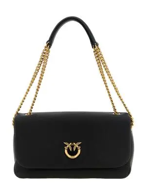 Pinko Chain Strap Shoulder Bag - Black