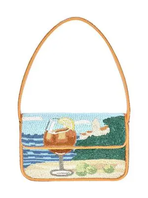Staud Staud Beaded Lobster Shoulder Bag Orange