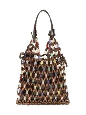 Staud Beaded Shoulder Bag - Sea