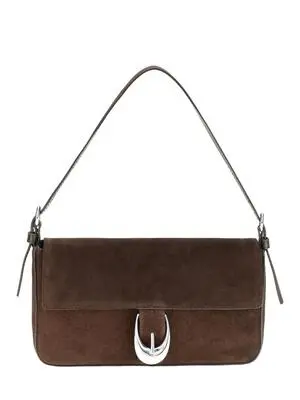 Staud Leather Shoulder Bag - Coffee