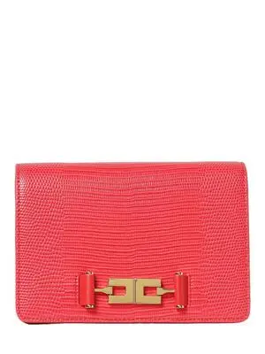 Elisabetta Franchi Monogram Mini Crossbody Bag - Red