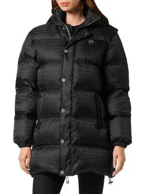 Philipp Plein Monogram Puffer Jacket - Black