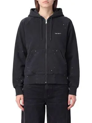 Carhartt Work In Progress Carhartt Wip Abstract Print Cotton Zip-Up Hoodie Black