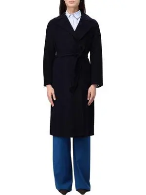 Max Mara Belted Coat - Navy