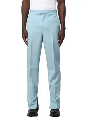 Bottega Veneta Grain De Poudre Trousers - Sky Blue