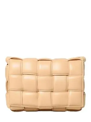 Bottega Veneta Bottega Veneta Padded Cassette Bag In Woven Leather Beige