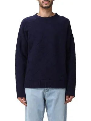 Bottega Veneta Quilted Wool Blend Sweater - Navy