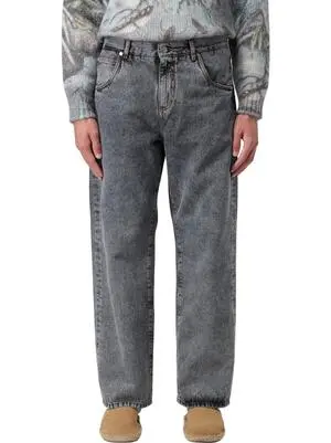 Etro Embroidered Logo Denim Jeans - Grey