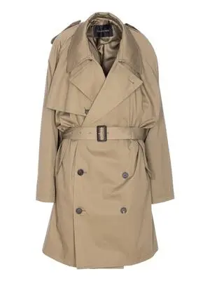 Balenciaga Belted Trench Coat - Beige