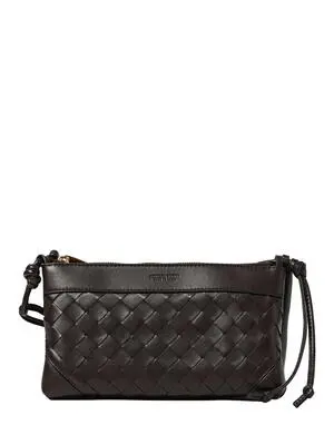 Bottega Veneta Bottega Veneta Woven Leather Shoulder Bag Dark