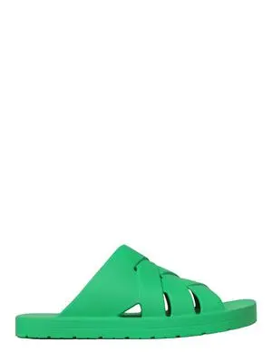 Bottega Veneta Woven Slides - Green