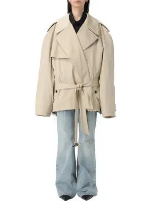 Balenciaga Belted Trench Jacket - Beige