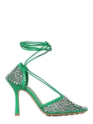 Bottega Veneta Embellished Lace-up Sandals - Green