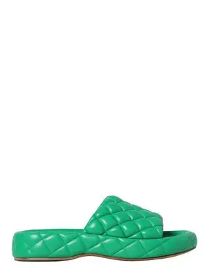 Bottega Veneta Quilted Nappa Heeled Sandals - Green