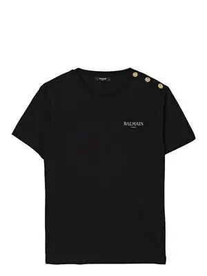 Balmain Cotton T-shirt With Logo - Black