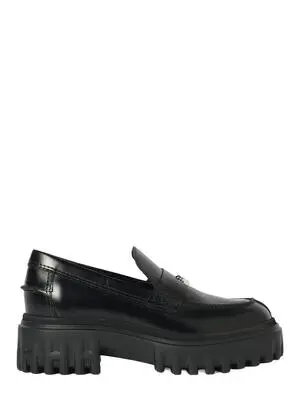 Hogan Leather Platform Loafers - Black