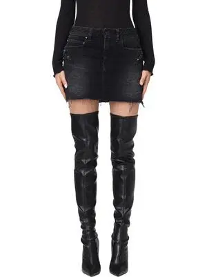 Balenciaga Denim Skirt - Black