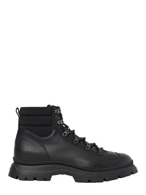 Hogan Lace-up Ankle Boots - Black
