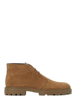 Hogan Lace-up Ankle Boots - Brown